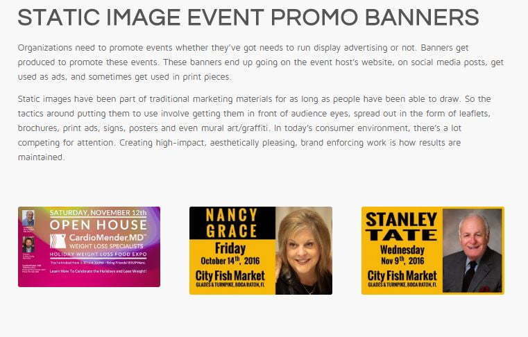 Event Promo Banners - Promoting Events Online | Massive Impressions ...